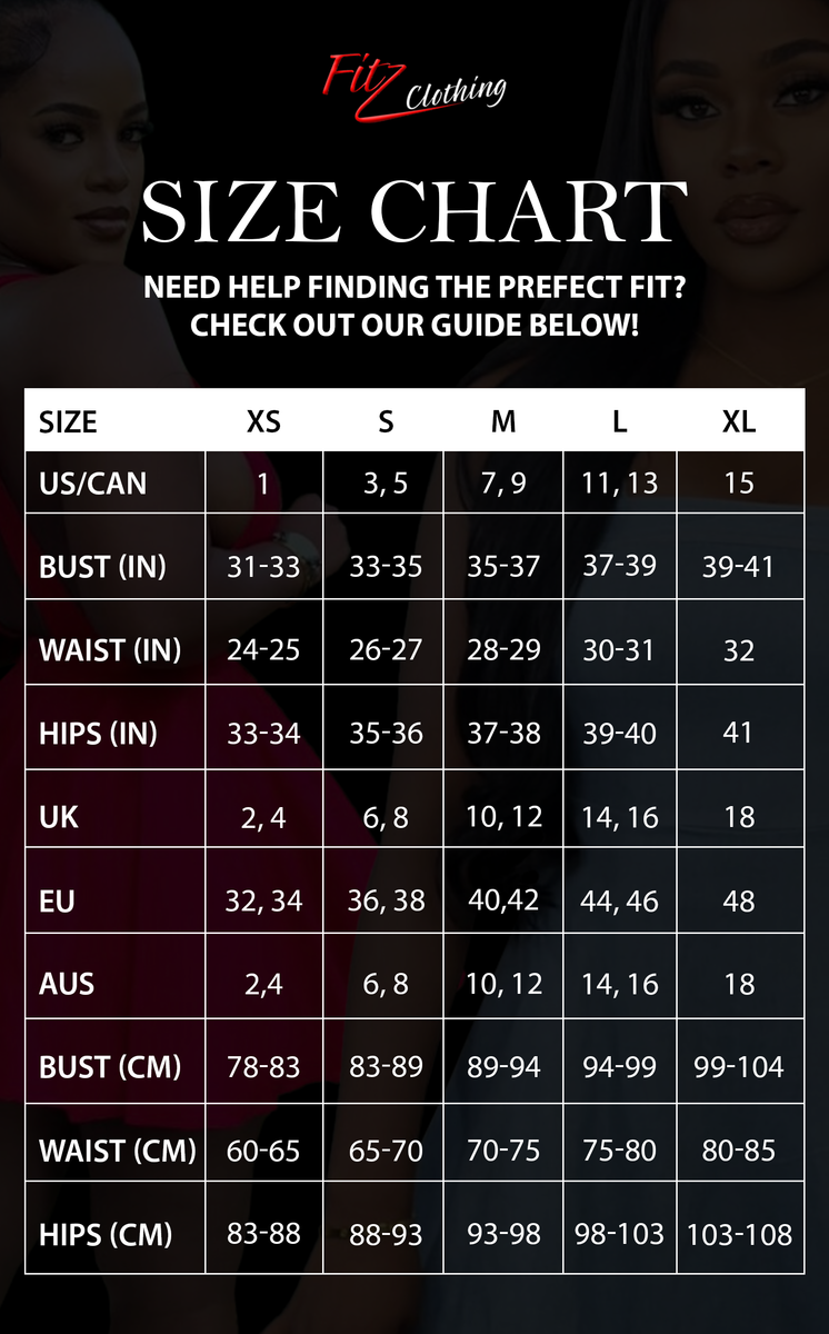 SIZE CHART | Fitz Clothing